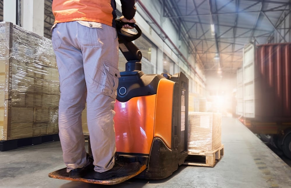 Walk Behind Straddle Stacker/Electric Pallet Jack Operator | Equipment ...